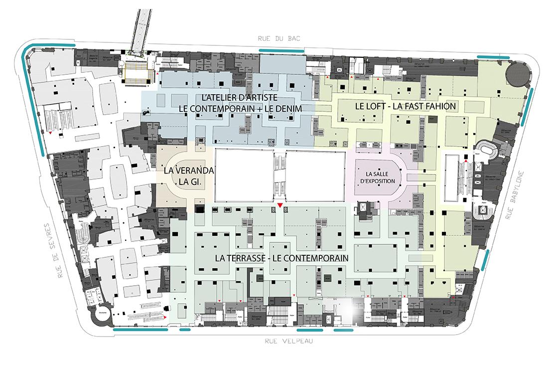 The Bon Marché map - Map of The Bon Marché (France)